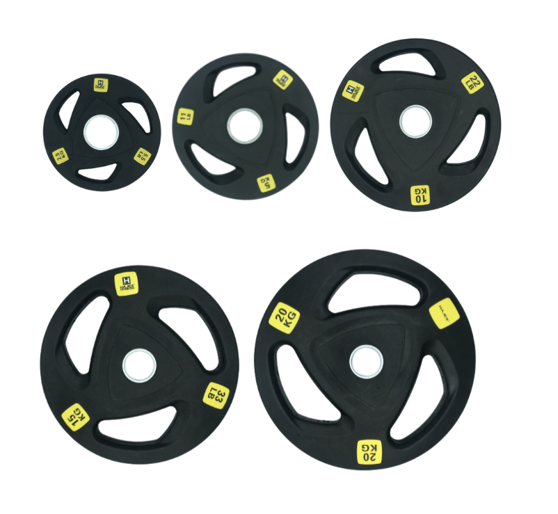 HAJEX Rubber Olympic Bumper Grip Weight Plates and Sets